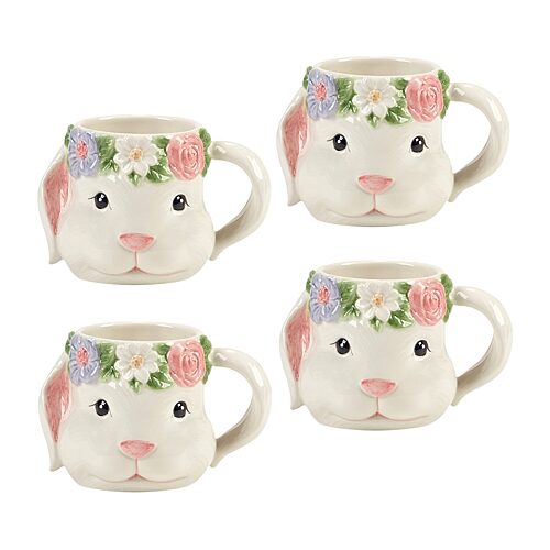 Click here for Certified International Easter 3-d Bunny Mugs  Set... prices