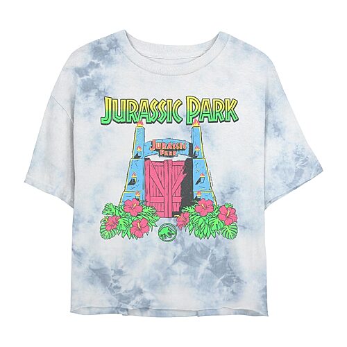 Click here for Jurassic Park Cropped Tee Womens Juniors Crew Neck... prices