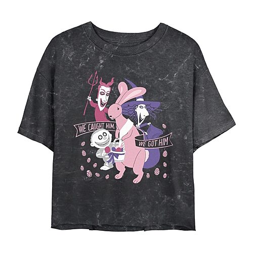 Click here for Tim BurtonS Caught Him Easter Bunny Cropped Tee Wo... prices