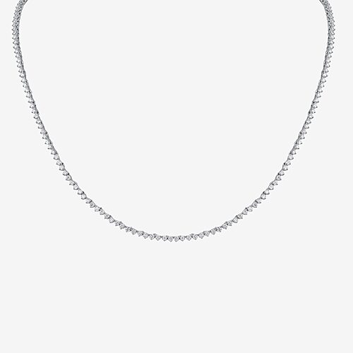 Click here for (F / Si1) Womens White Diamond 10K Gold 16 Inch Te... prices