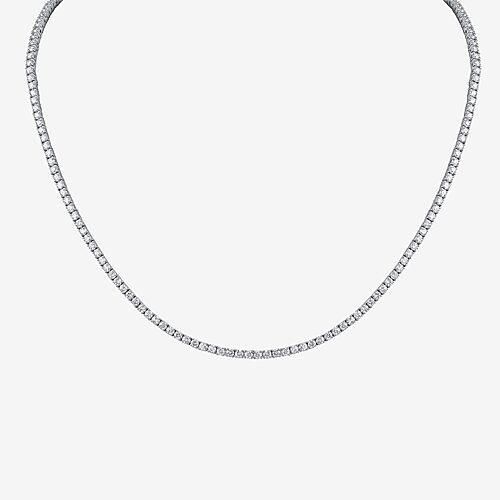 Click here for (F / Si1) Womens White Diamond 10K Gold 16 Inch Te... prices