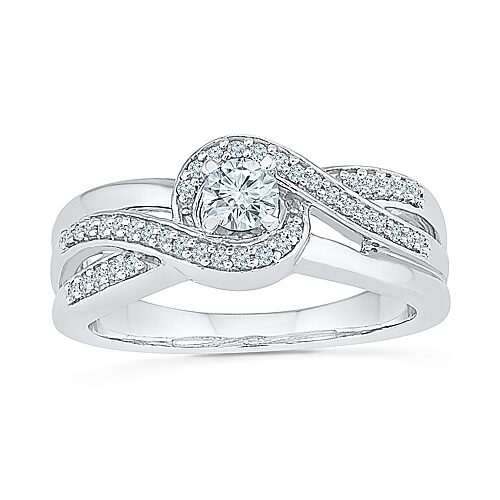 Click here for Womens 1/5 CT. Natural White Diamond Sterling Silv... prices