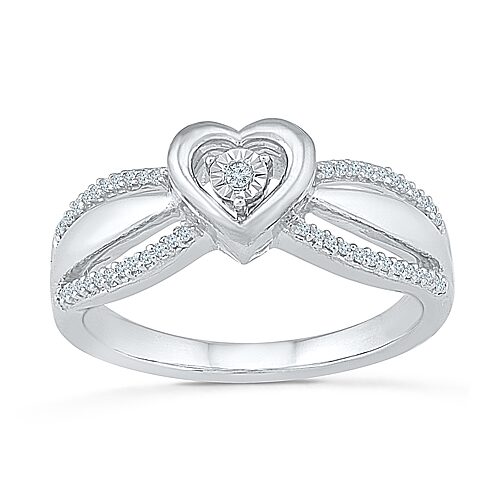 Click here for Womens 1/10 CT. T.W. Natural White Diamond Sterlin... prices