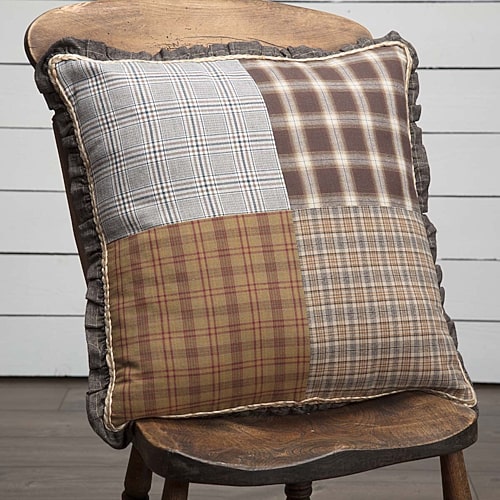 Click here for VHC Brands Sheridan Rustic Brown 18x18 Throw Pillo... prices