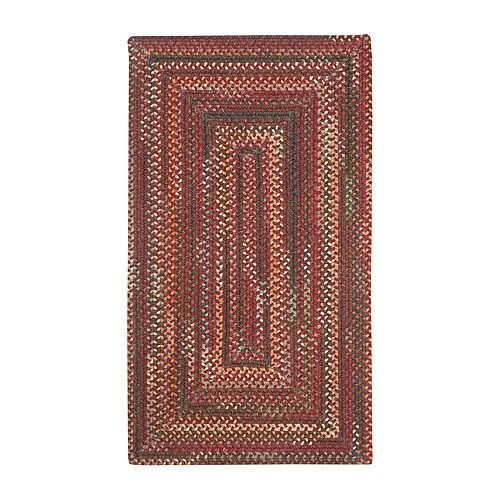Capel American Traditions Braided Wool Indoor Rectangular Accent Rug  One Size  Red