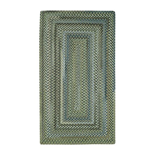 Capel American Traditions Braided Wool Indoor Rectangular Accent Rug  One Size  Green
