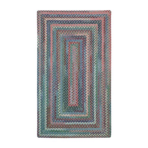 Capel American Traditions Braided Wool Indoor Rectangular Accent Rug  One Size  Blue