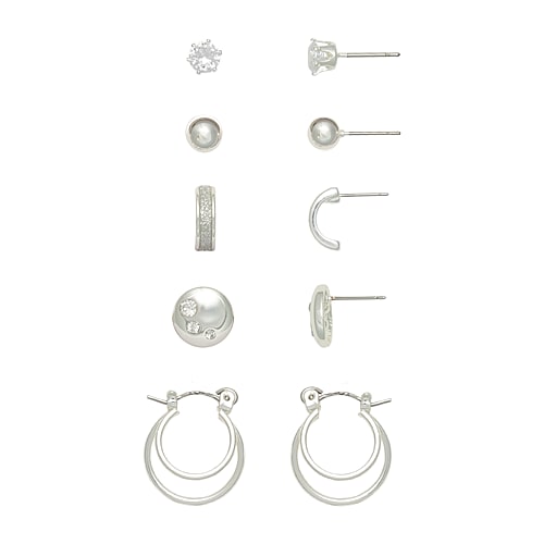 Click here for Mixit Womens Cubic Zirconia Round Hypoallergenic 5... prices