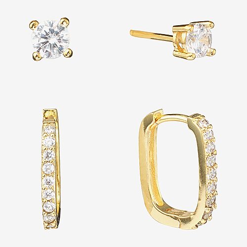 Click here for Sparkle Allure Womens Cubic Zirconia 24K Gold Over... prices