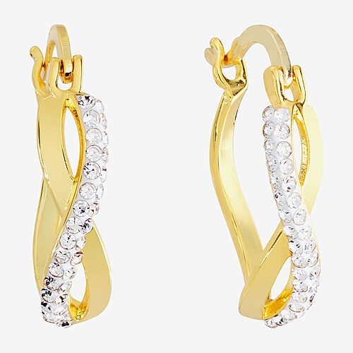 Click here for Sparkle Allure Twist Womens Crystal 24K Gold Over... prices