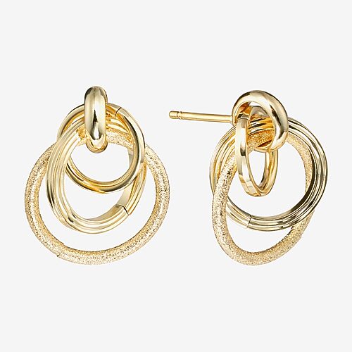Click here for Silver Reflections Doorknocker Womens 14K Gold Ove... prices