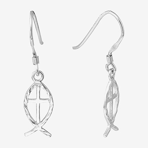 Click here for Silver Treasures Jesus Fish Womens Sterling Silver... prices