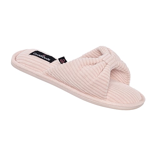 Click here for Cuddl Duds Corduroy Womens Slip-On Slippers  Small... prices