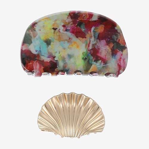 Click here for Bijoux Bar Shell 2-pc. Hair Clip  One Size  Multip... prices
