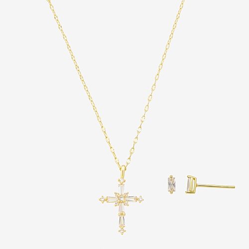 Click here for Footnotes Faith Womens Cubic Zirconia 14K Gold Ove... prices