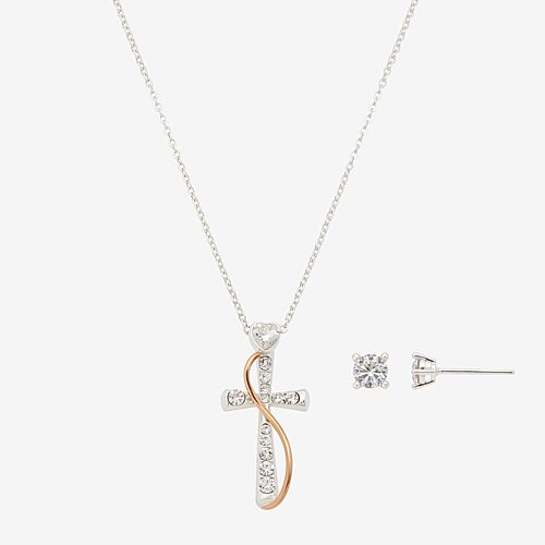 Click here for Footnotes Faith Womens Cubic Zirconia 14k Rose Gol... prices