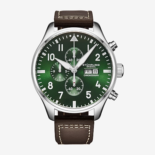 Click here for Stuhrling Navigator 4075 Men s 43mm Green Sunray D... prices
