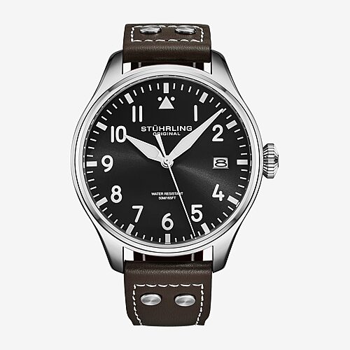 Click here for Stuhrling Airman 4078 Men s Quartz Pilot Watch  43... prices