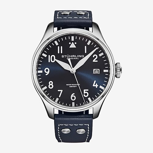 Click here for Stuhrling Airman 4078 Men s Quartz Pilot Watch  43... prices