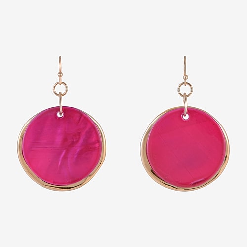 Click here for Mixit Womens Round Drop Earrings  One Size  Pink prices