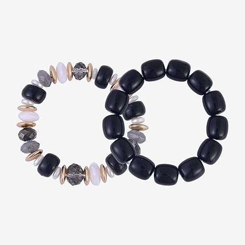 Click here for Mixit Womens 2-pc. Bracelet Set  One Size  Black prices