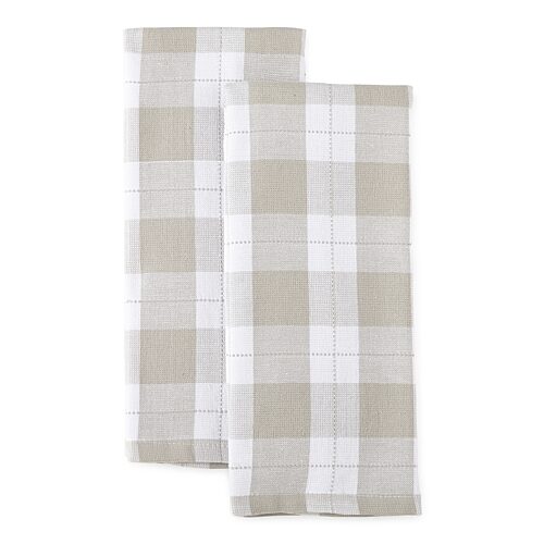 Click here for Cooks Check Dual Purpose 2-pc Kitchen Towel Set  O... prices