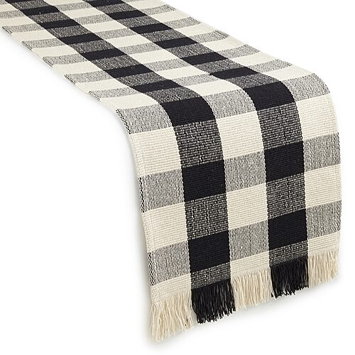 Click here for Homewear Buffalo Check Table Runner  One Size  Bla... prices