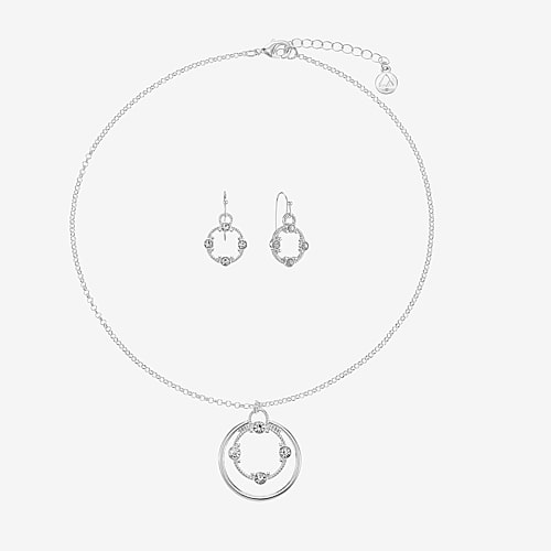 Click here for Liz Claiborne Silver Tone Pendant Necklace And Dro... prices