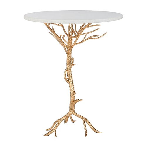 Click here for Carolyn Rooted Gold Accent Table  One Size  White prices