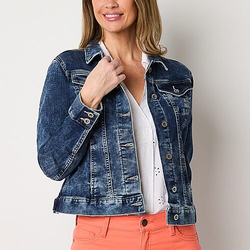 Click here for Liz Claiborne Womens Denim Lightweight Jacket  X-s... prices
