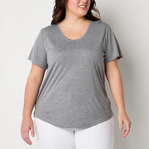 Click here for A.N.A Womens Plus Scoop Neck Short Sleeve T-Shirt... prices