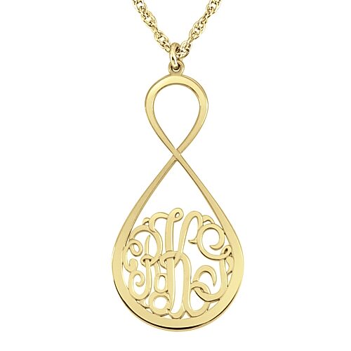 Click here for Personalized Monogram Infinity Pendant Necklace  O... prices