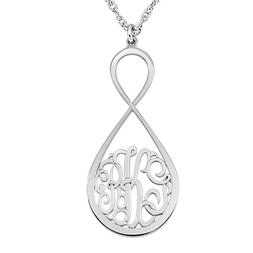 Click here for Personalized Monogram Infinity Pendant Necklace  O... prices