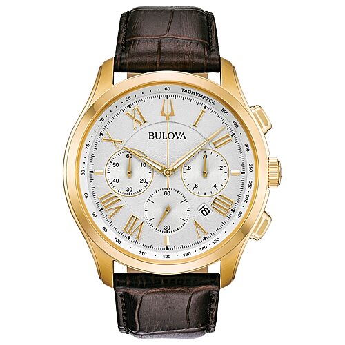 Click here for Bulova Wilton Mens Brown Stainless Steel Strap Wat... prices