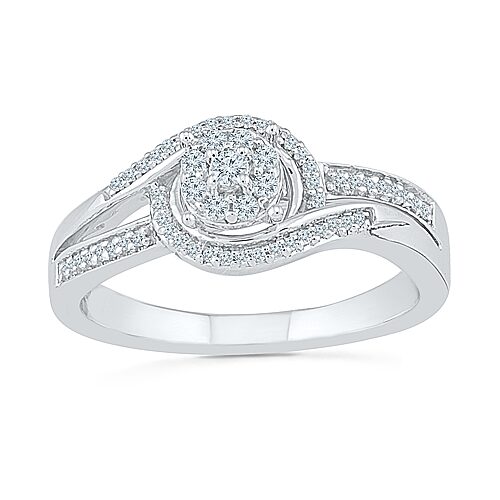 Click here for Womens 1/5 CT. Natural White Diamond Sterling Silv... prices