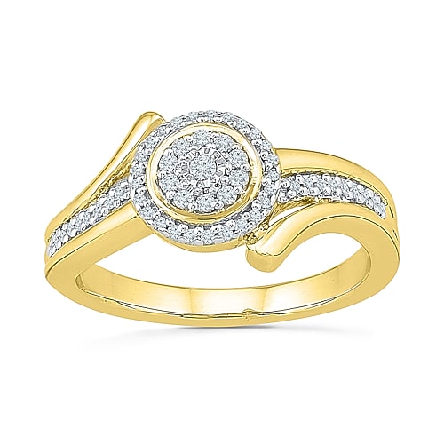 Click here for Womens 1/5 CT. Natural White Diamond 10K Gold Roun... prices