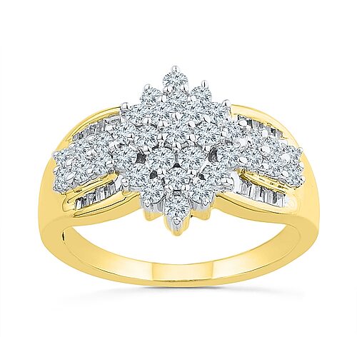 Click here for Womens 7/8 CT. Natural White Diamond 10K Gold Enga... prices