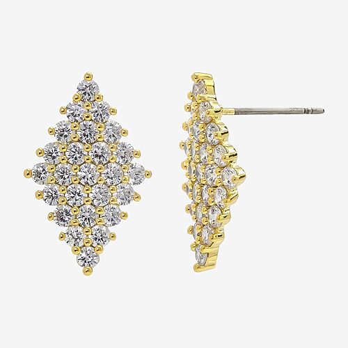 Click here for Sparkle Allure Cubic Zirconia 14K Gold Over Brass... prices