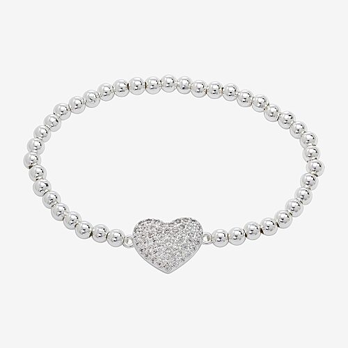 Click here for Sparkle Allure Womens Cubic Zirconia Heart Beaded... prices