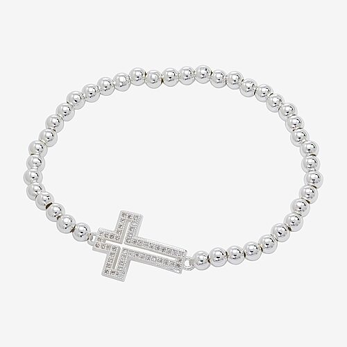 Click here for Sparkle Allure Womens Cubic Zirconia Cross Beaded... prices