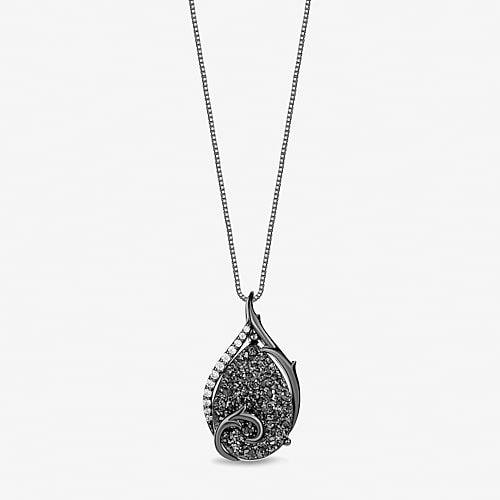 Click here for Villains Womens Diamond Accent Genuine Black Drusy... prices
