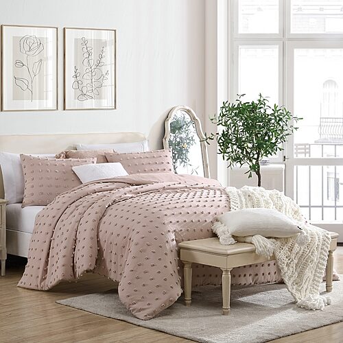 Click here for Swift Home Pom Pom Jacquard 3pc. Comforter Set prices