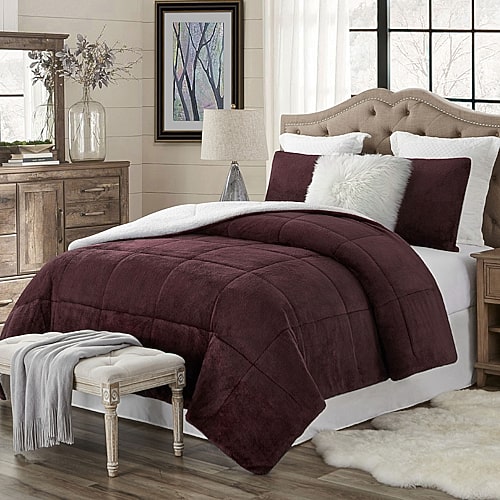 Click here for Swift Home Faux Fur and Sherpa Reverse 3pc. Comfor... prices