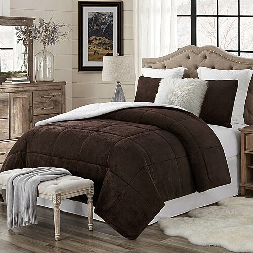 Click here for Swift Home Faux Fur and Sherpa Reverse 3pc. Comfor... prices