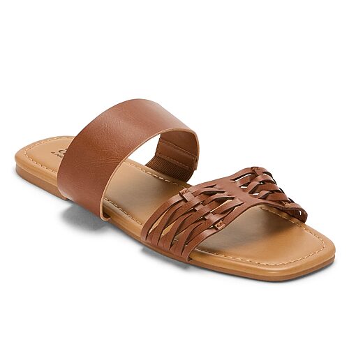 Click here for A.N.A Womens Dual Band Slide Sandals  6  Brown prices