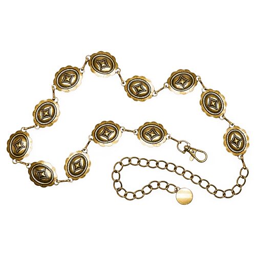 Click here for a.n.a Concho Chain Womens Belt  Small-medium  Yell... prices