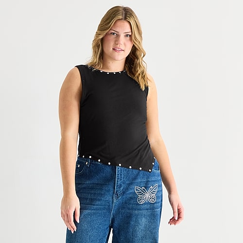 Click here for Forever 21 Womens Juniors Plus Sleeveless Tank Top... prices