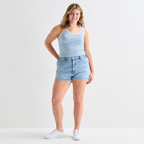 Click here for Arizona Curvy Womens 2 1/2 Mid Rise Juniors Plus D... prices