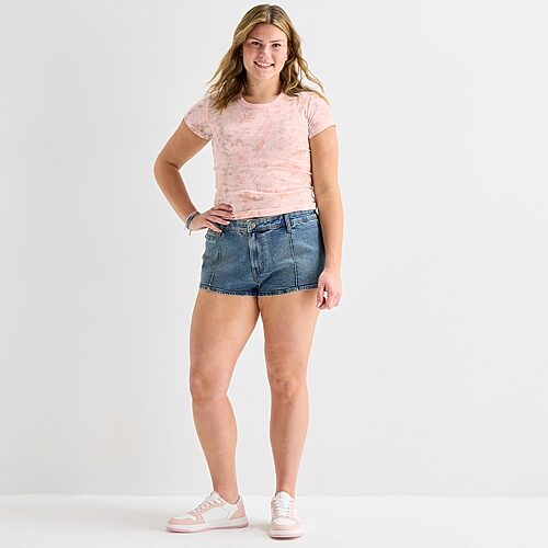 Click here for Arizona Womens 2 1/2 Low Rise Juniors Micro Denim... prices
