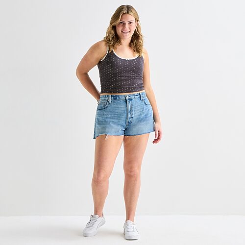 Click here for Arizona Womens 2 Low Rise Juniors Denim Short  22... prices